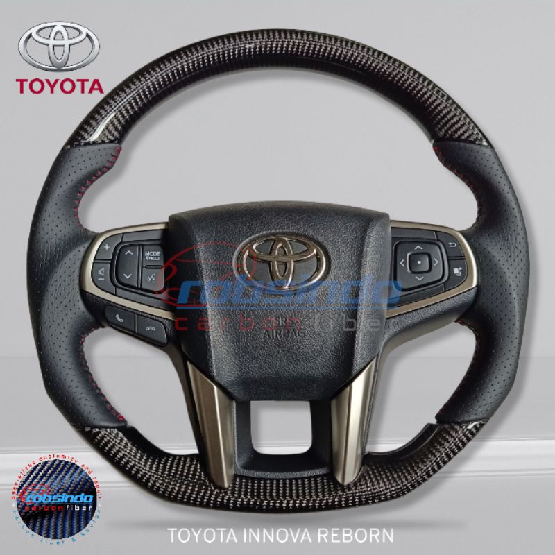 Jual stir setir steering wheel toyota innova reborn avanza voxy carbon ...