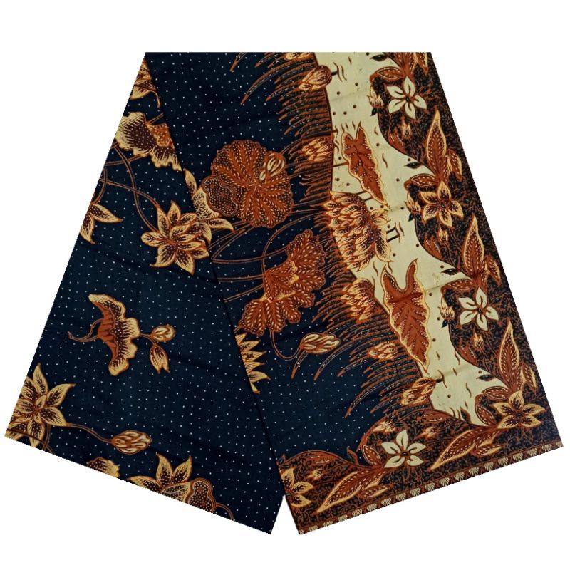 Jual Kain Batik Pekalongan Modern Motif Bunga Melati Hitam | Shopee ...