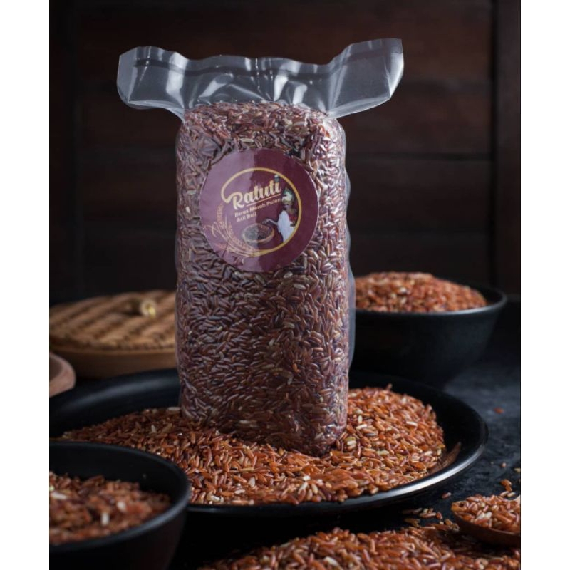 Jual Beras Merah Pulen Ratuti Beras Bali (1kg packing vakum) | Shopee ...