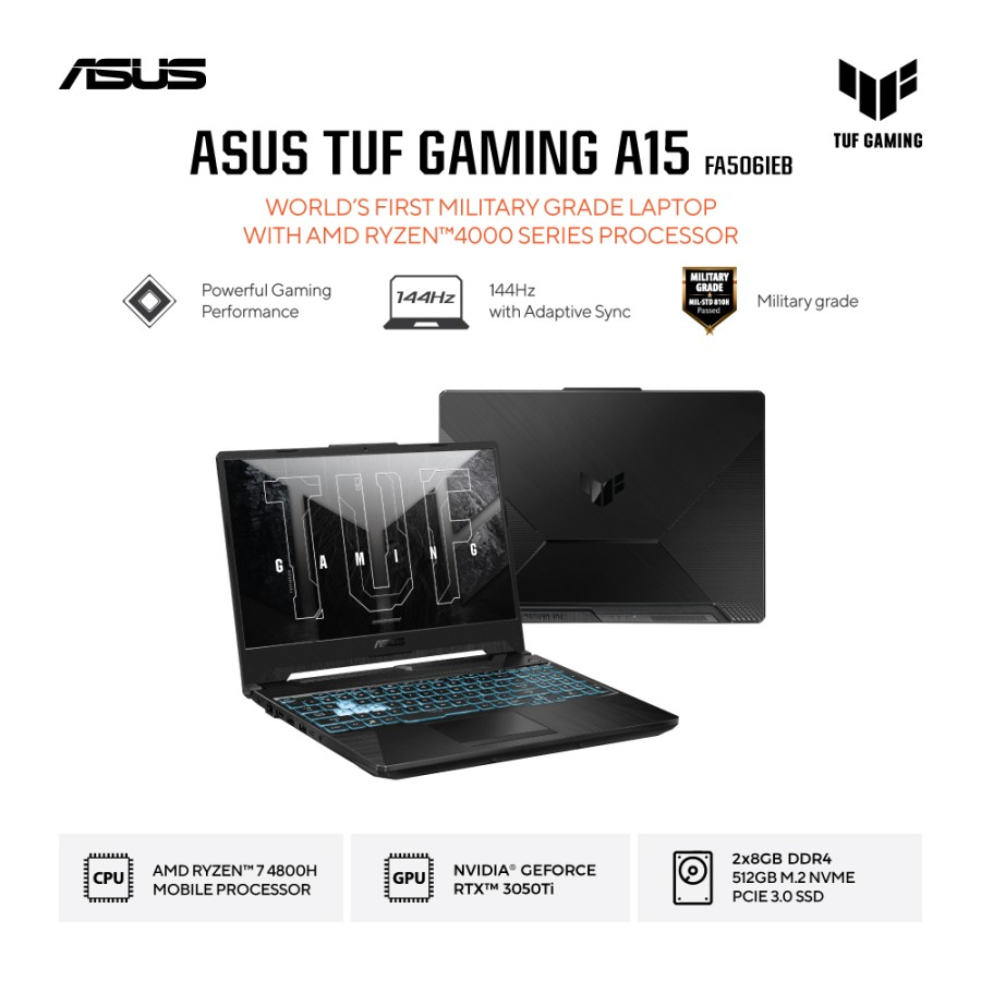 Jual Asus TUF Gaming A15 FA506IEB Ryzen 7 4800H 16GB SSD 512GB ...