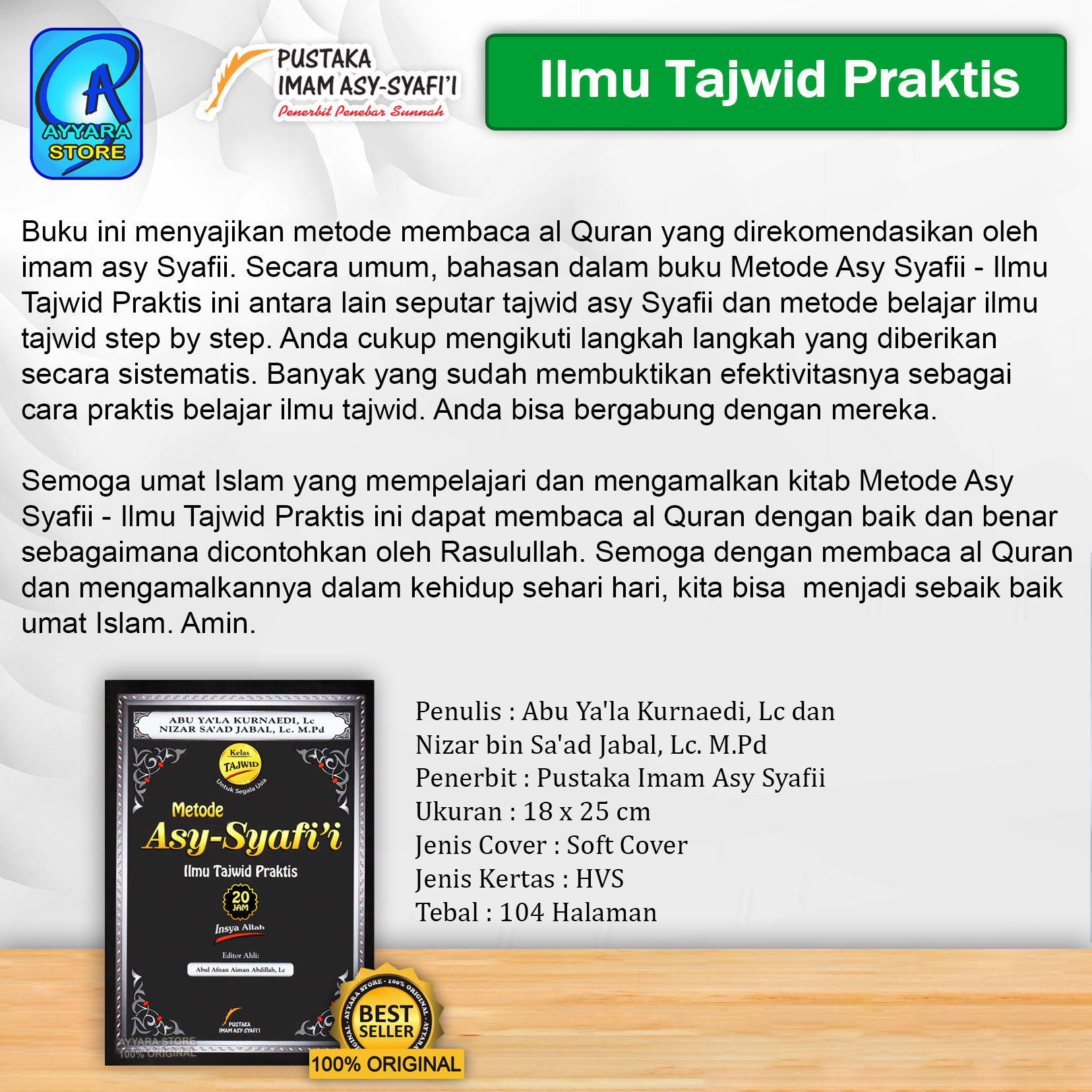 Jual Metode Asy Syafii Ilmu Tajwid Praktis dan Cara Praktis Baca Al ...