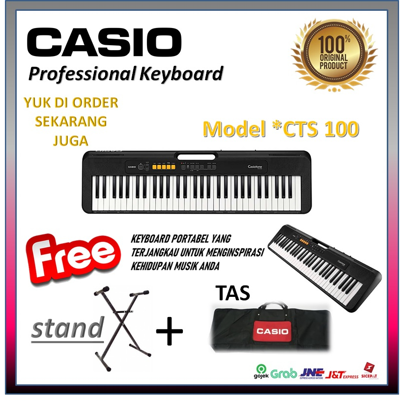 Jual Keyboard Casio CTS100 / CT-S100 / CTS 100 Garansi Resmi+FREE STAND ...