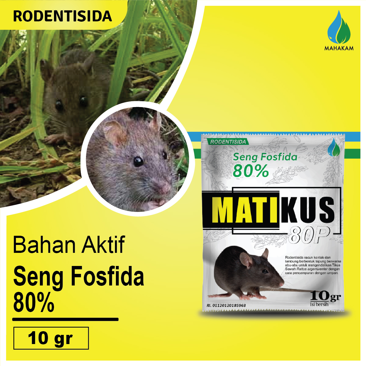 Jual Mahakam Matikus 80 P 10 Gr Pestisida Rodentisida Pengendali Tikus ...