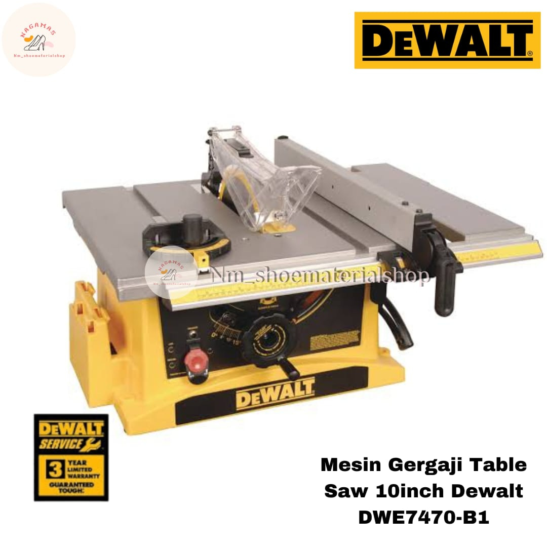 Jual DEWALT DWE7470 Table Saw 10 Inch Mesin Potong Kayu Meja Circular ...