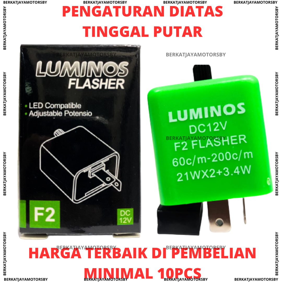 Jual FLASHER LED LUMINOS SEIN SIGN SEN MOTOR SETELAN ATAS KEDIP CEPAT ...