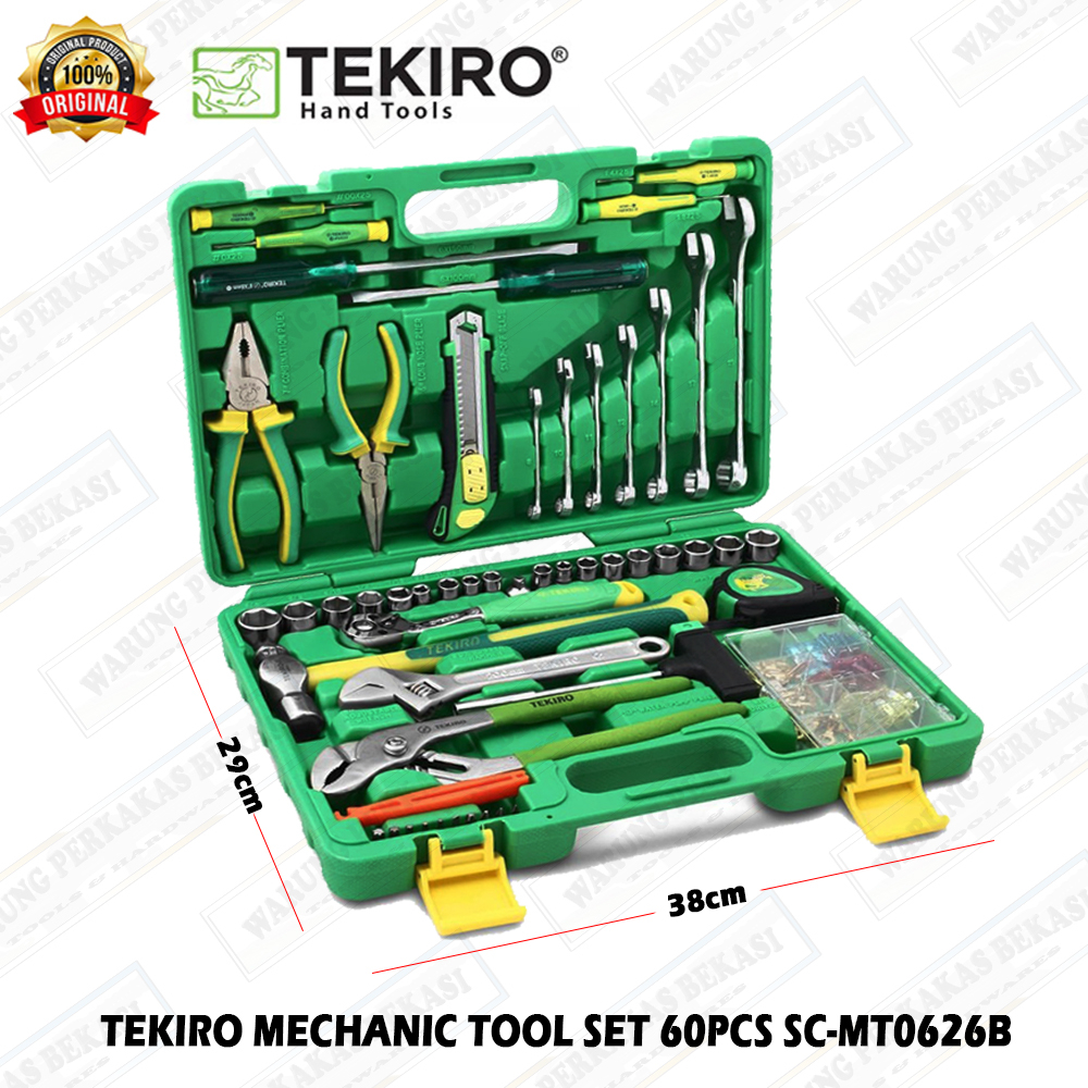 Jual TEKIRO 60pc Tool kit Kunci Set Mechanic Toolkit Alat Kunci Lengkap ...