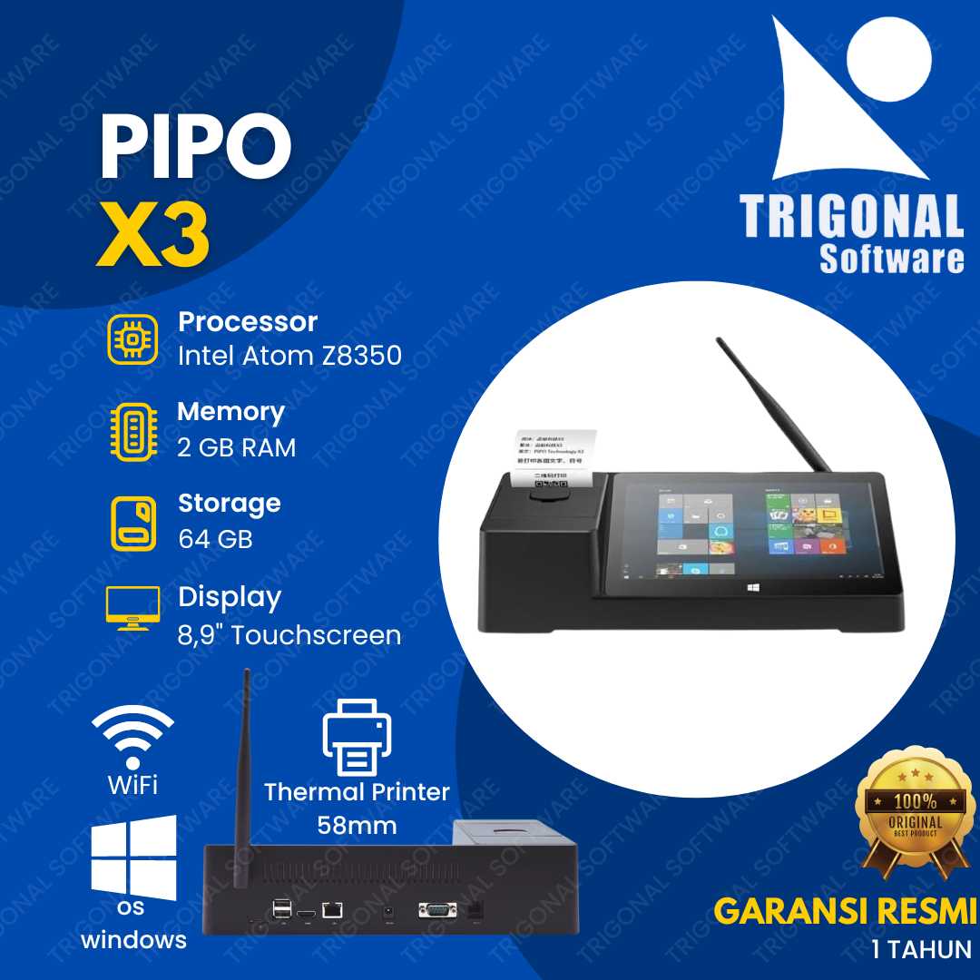 Jual MINI PC KASIR WINDOWS TABLET POS PRINTER THERMAL 58MM - PIPO X3 | Shopee Indonesia
