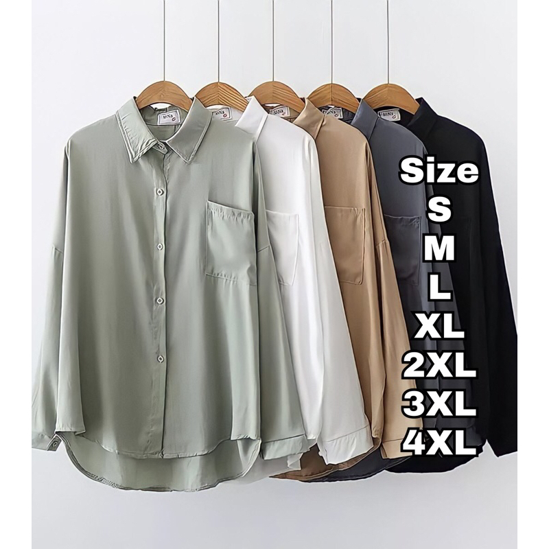 Jual Haku Shirt Premium UKuran S M L XL XXL XXXL XXXXL 2XL 3XL 4XL 2L 3L 4L Kemeja Shakila Basic ...