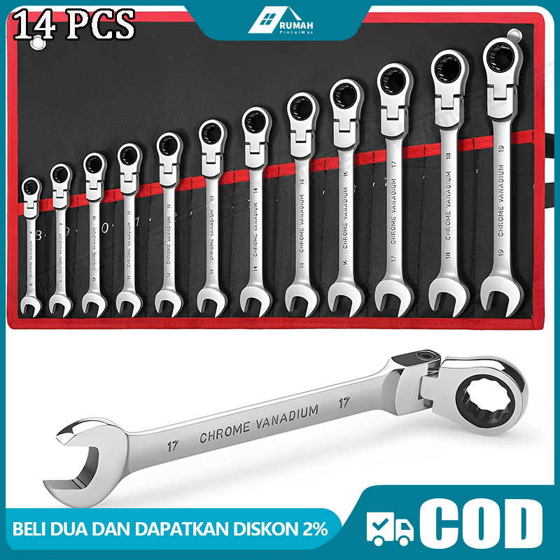 Jual Tool Superman Kunci Ring Pas set 14 pcs 8-24mm kunci pas Harga ...