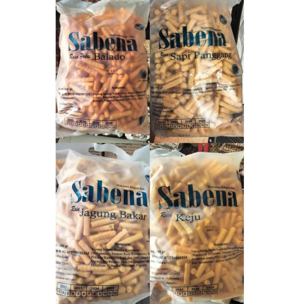 Jual Stick sabena 360 gram isi 5pcs 1 dus/stick jagung/snack murah ...