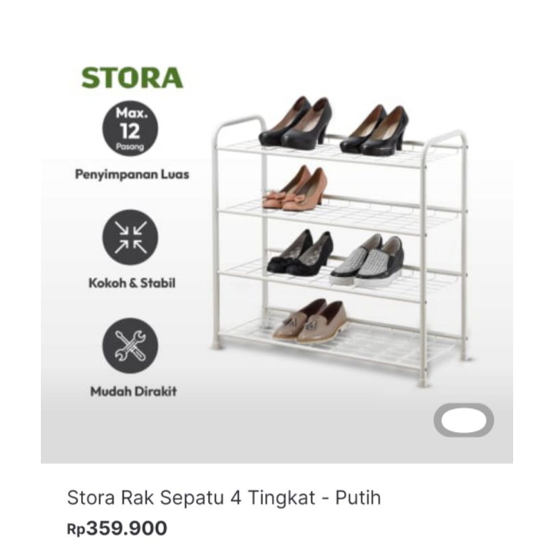 Jual Stora Rak Sepatu 4 Tingkat - Putih ( Ace Hardware ) | Shopee Indonesia