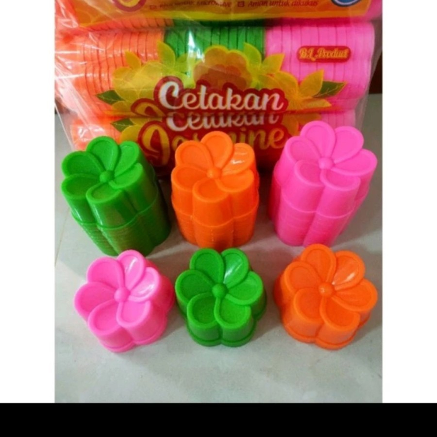 Jual (1lusin) cetakan JASMINE /agar/kue/pudding/bolu kukus /jelly murah ...