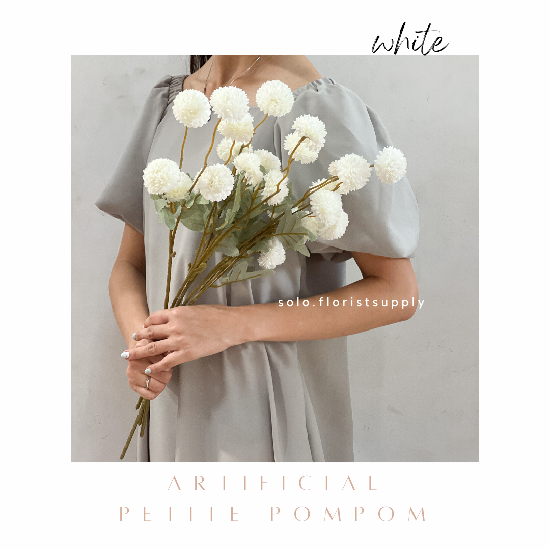 Jual PETITE POMPOM DANDELION Mum Artifisial Bunga Palsu Bunga Sutra ...