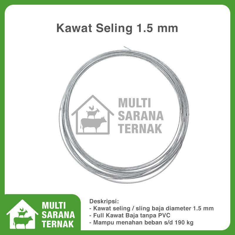 Jual Tali Kawat Baja / Kabel Seling / Sling Baja 1.5 MM | Shopee Indonesia