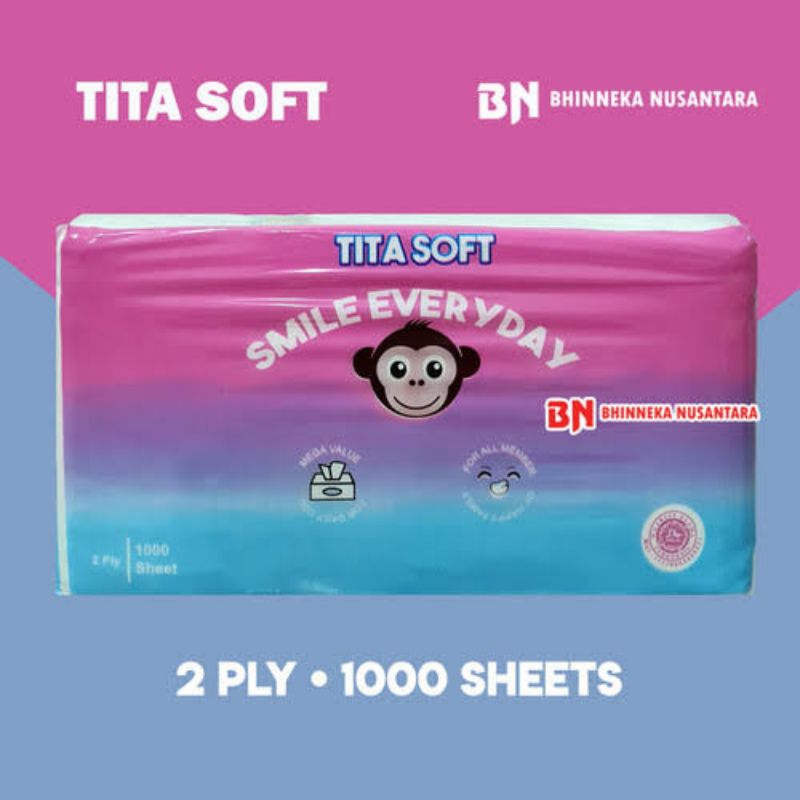 Jual Tisu Wajah Tisu Tita Soft 1000 heet 1 kg | Shopee Indonesia