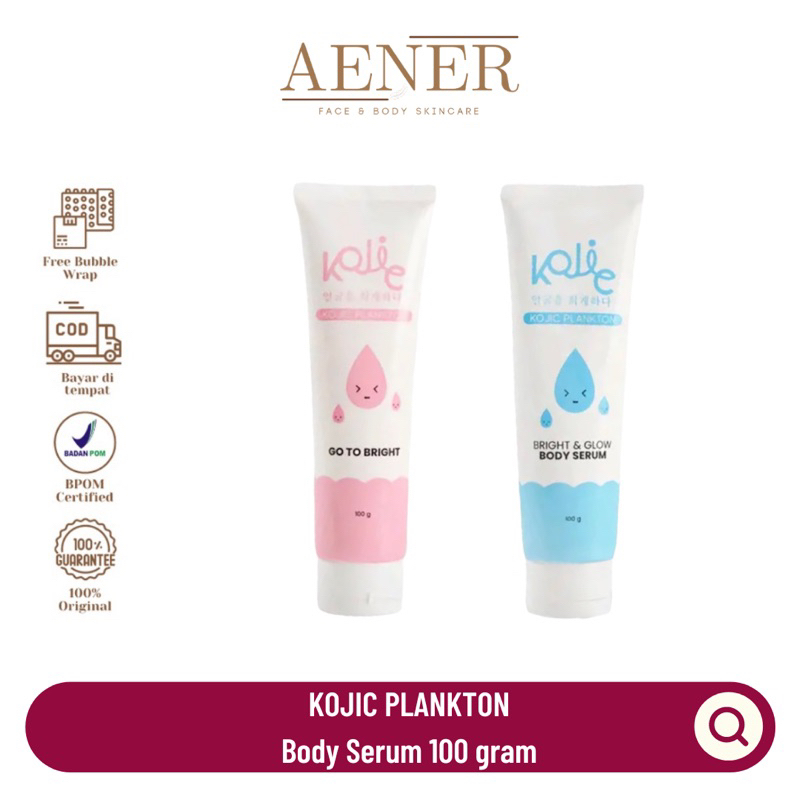 Jual KOJIC PLANKTON BRIGHT & GLOW BODY SERUM 100 GR | KOJIC PLANKTON BODY SERUM | BRIGHT & GLOW ...