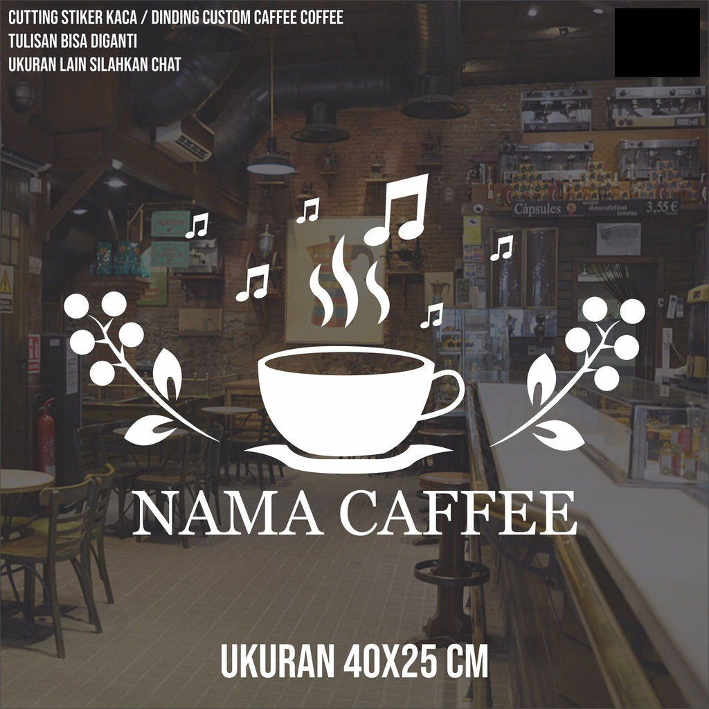 Jual Sticker Stiker Dinding Kopi Coffee Cafe Cutting Stiker tembok kaca ...