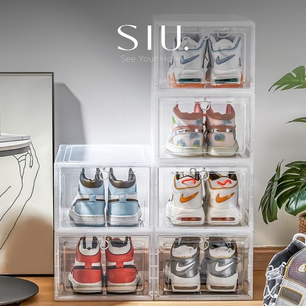 Jual Kotak Sepatu Akrilik Plastik Premium - Pintu Magnetik Shoe Box ...