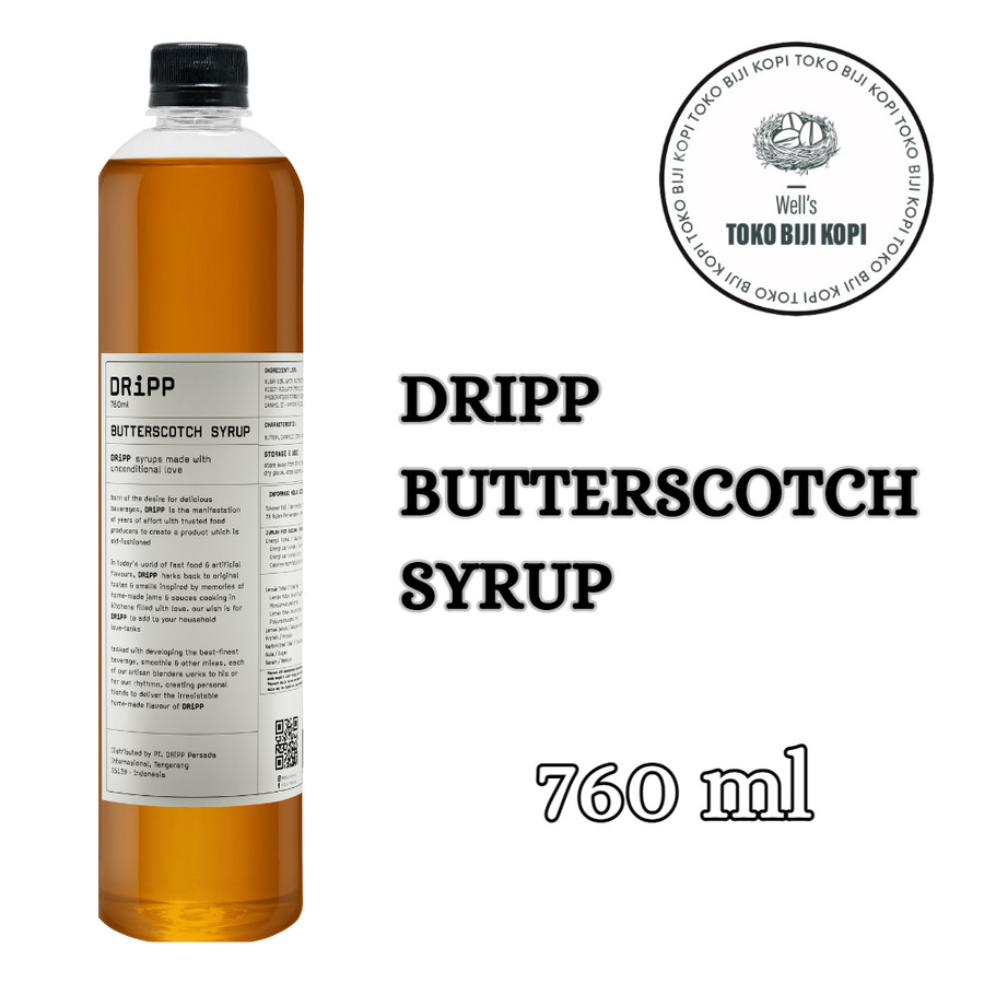 Jual DRIPP SYRUP BUTTERSCOTCH FLAVOUR - 760 ML / SIRUP DRIPP ...