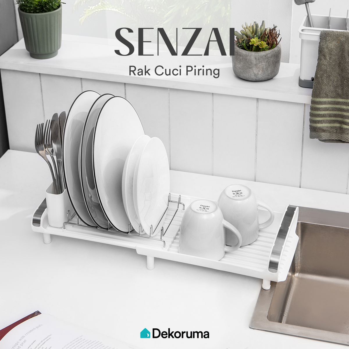 Jual Dekoruma Senzai Rak Piring Westafel Putih | Shopee Indonesia