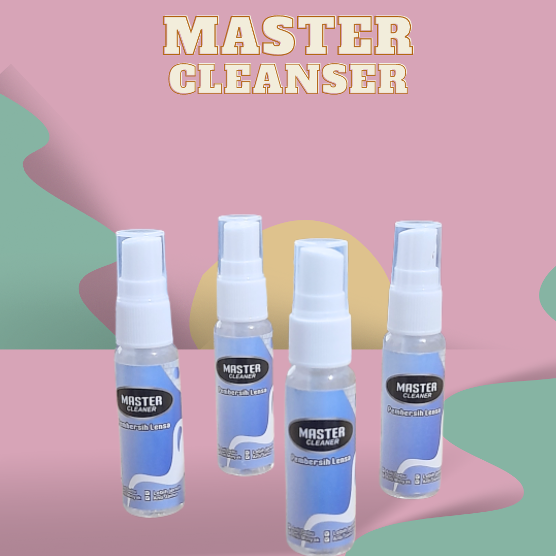 Jual [ 4BTL ] PEMBERSIH KACAMATA MASTER CLEAN [ 1 Paket = 4 BOTOL ...