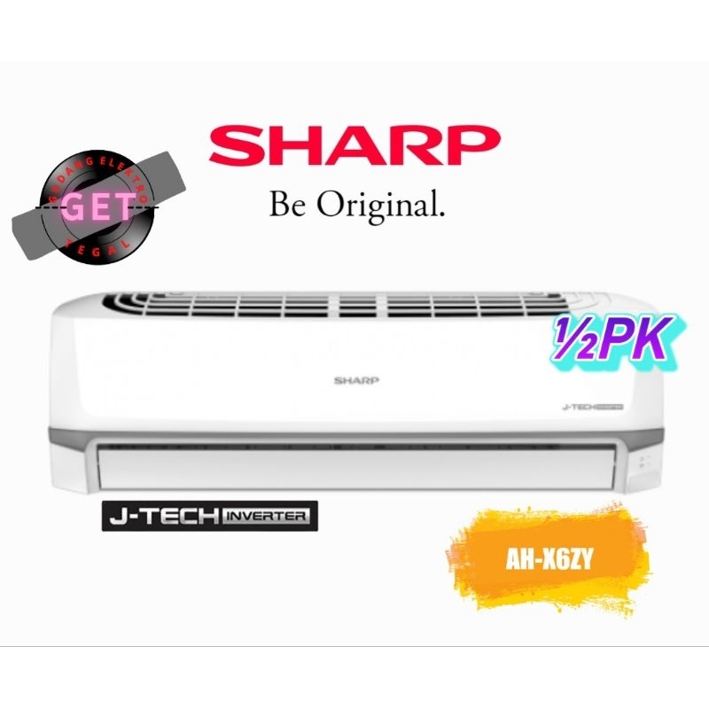 Jual AC SPLIT INVERTER SHARP ½PK ~ AH-X6BEY [J-TECH INVERTER SERIES ...