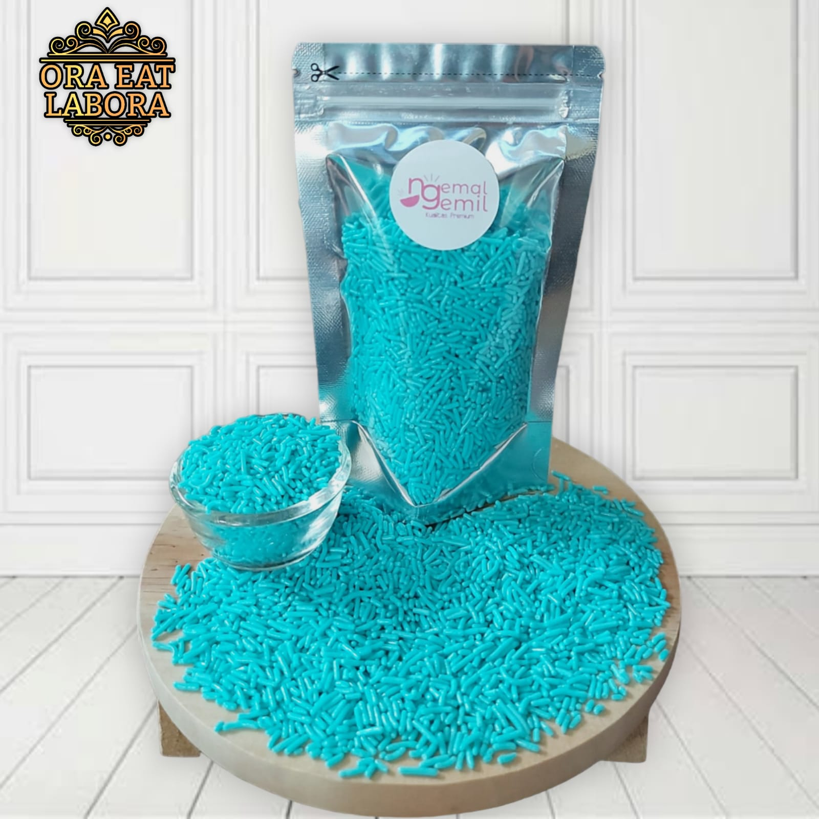 Jual Meses Pouch Biru Meses Butiran Coklat Sprinkle Topping Donut Kue ...