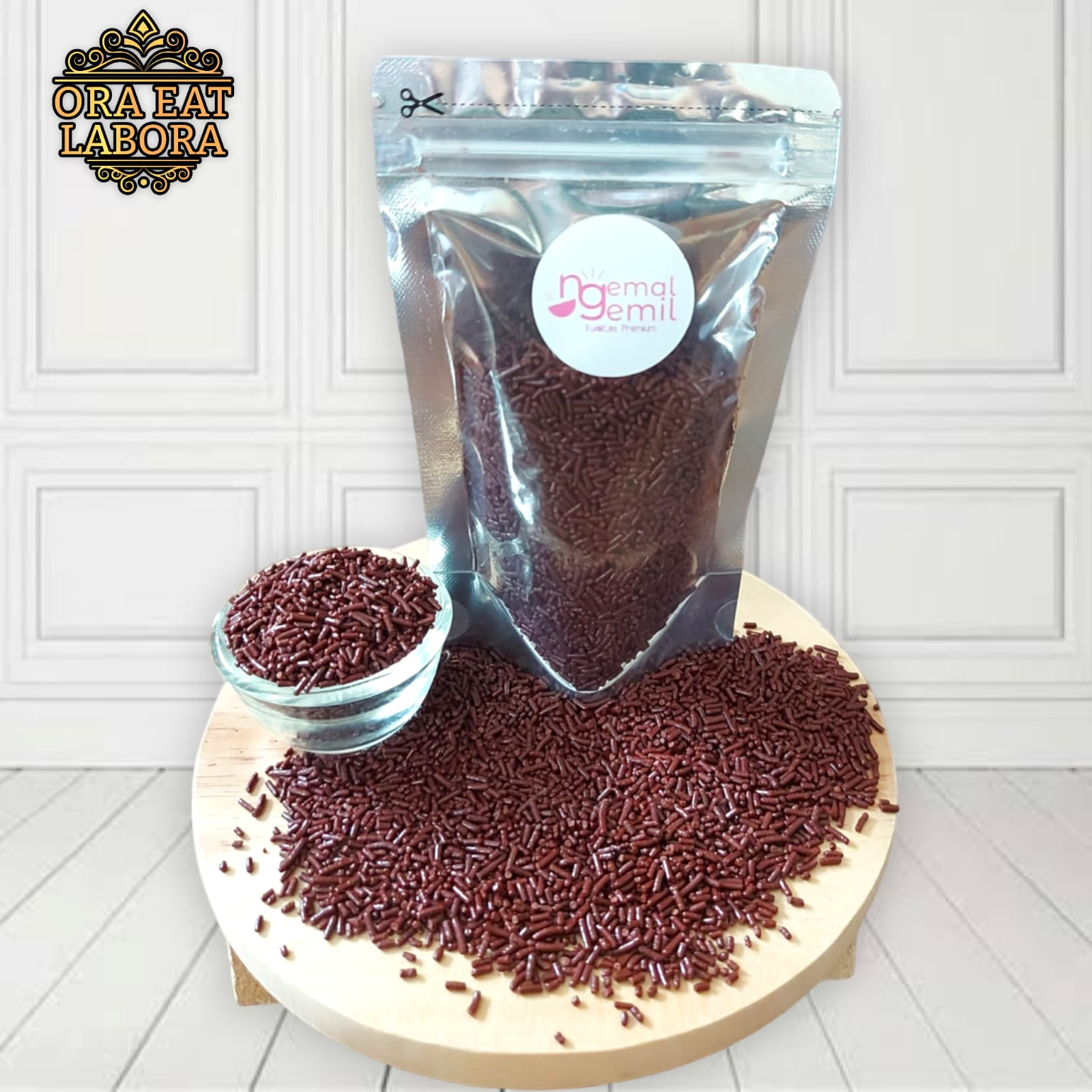 Jual Meses Pouch Cokelat Meses Butiran Coklat Sprinkle Topping Donut ...