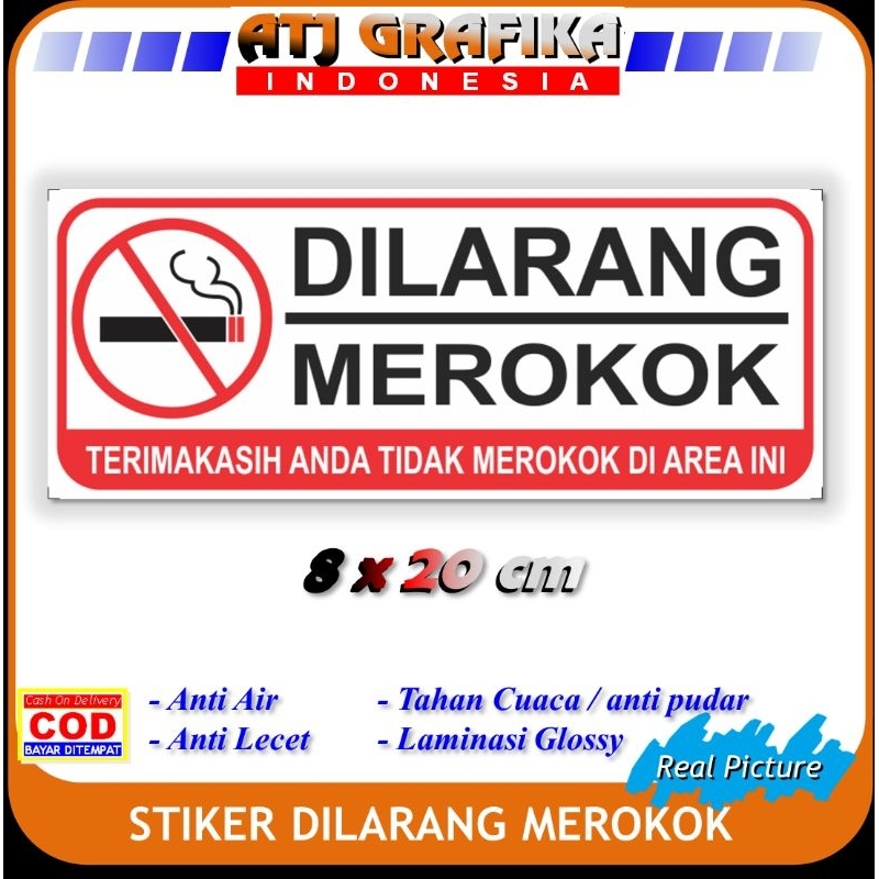 Jual Stiker new dilarang merokok sticker kesehatan udara rumah kantor ...