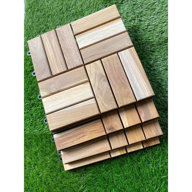 Jual LITE NEW Version _ LANTAI KAYU JATI / UBIN KAYU JATI Portable ...