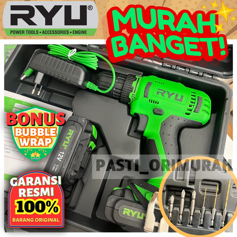 Jual mesin bor cas ryu 2 baterai cordles mesin bor baterai cordless ...