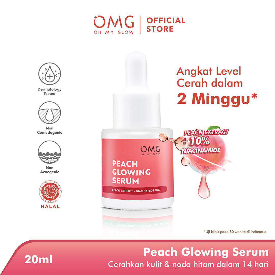 Jual OMG OH MY GLOW Peach Glowing Serum 20 ml - Serum Pencerah untuk Kulit Sehat & Glowing ...