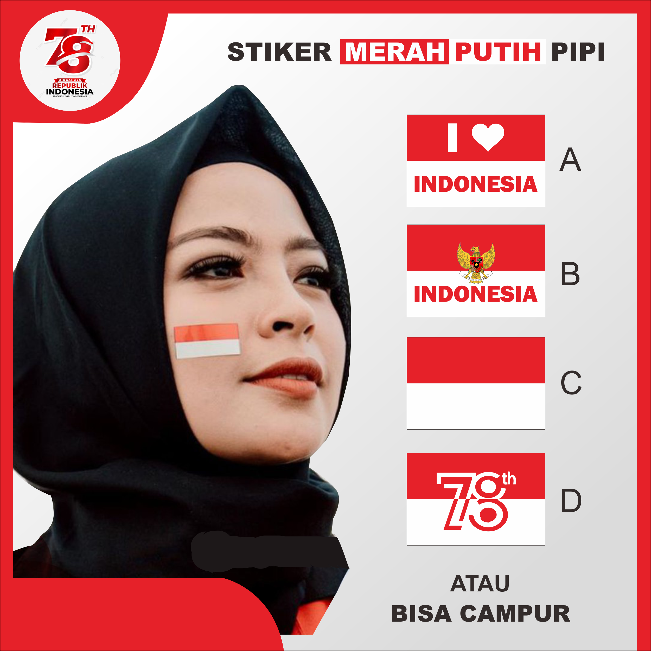 Jual Stiker Pipi Bendera INDONESIA isi 100 pcs | Tempelan Pipi Bendera ... Jual Stiker Pipi Bendera INDONESIA isi 100 pcs | Tempelan Pipi Bendera ...