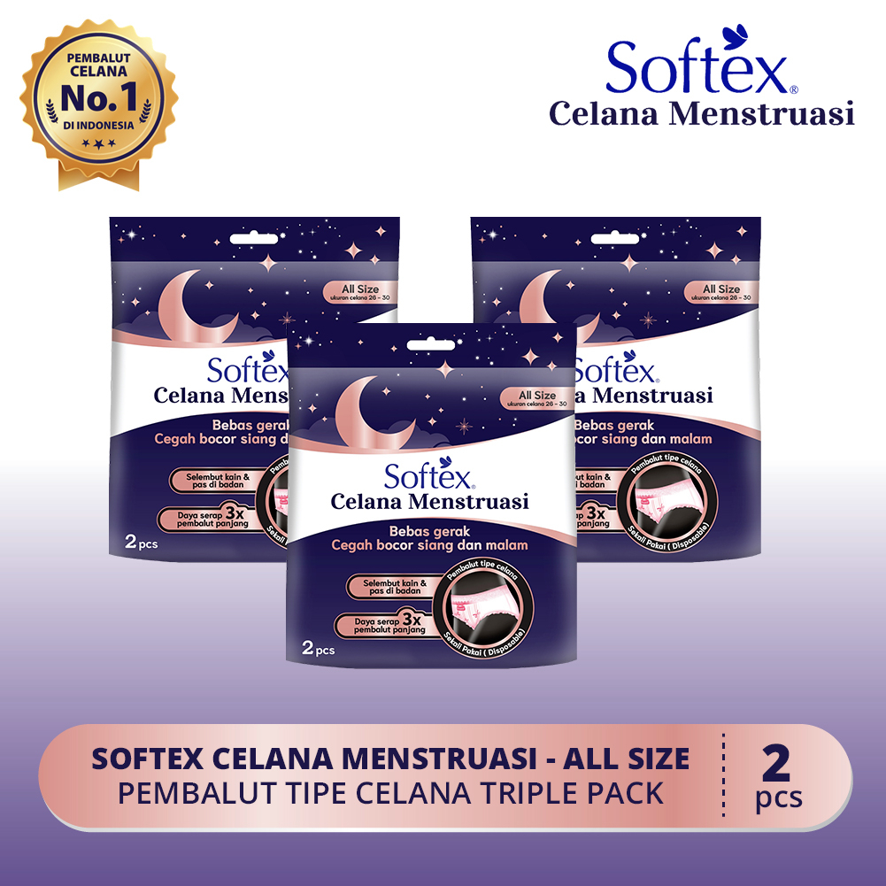 Jual Softex Celana Menstruasi All Size 2s x 3 Pack - Pembalut Celana | Shopee Indonesia