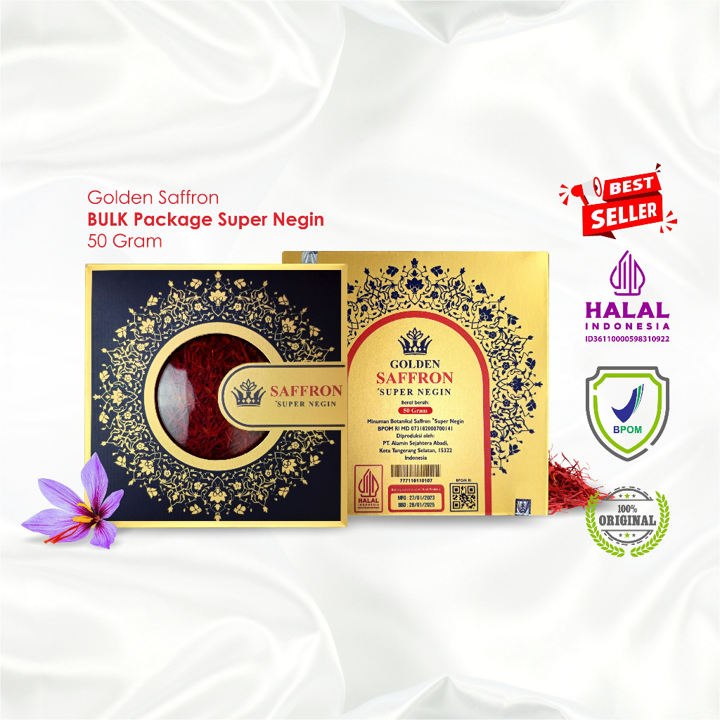 Jual BULK Saffron / Safron Super Negin (Finest Quality A++) 50 Gram ...