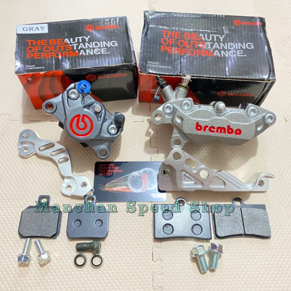 Jual Manchan Speed - KALIPER SET BREKET ADV PCX 150 160 LOKAL DEPAN BELAKANG 4 PISTON 2 PISTON ...