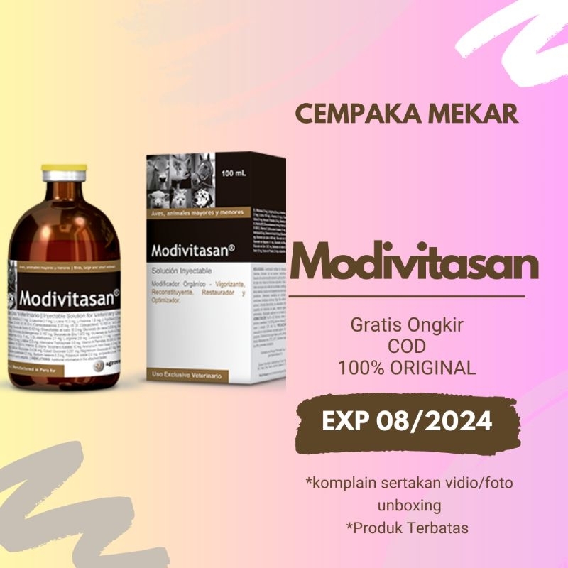 Jual MODIVITASAN 100 ML - MULTIVITAMIN LENGKAP UNTUK HEWAN | Shopee ...