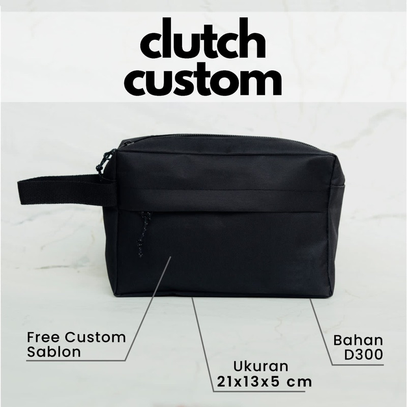 Jual TAS CLUTCH POUCH CUSTOM LOGO MINIMAL PEMBELIAN 60 pcs | Shopee ...
