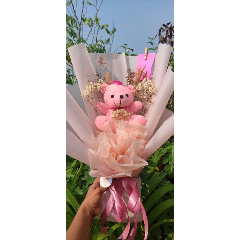 Jual Buket bunga boneka wisuda sidang / Bouquet bunga boneka wisuda ...