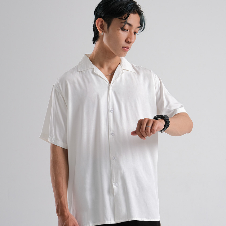 Jual Hamata Studios - ALPEN Bowling Shirt White | Shopee Indonesia