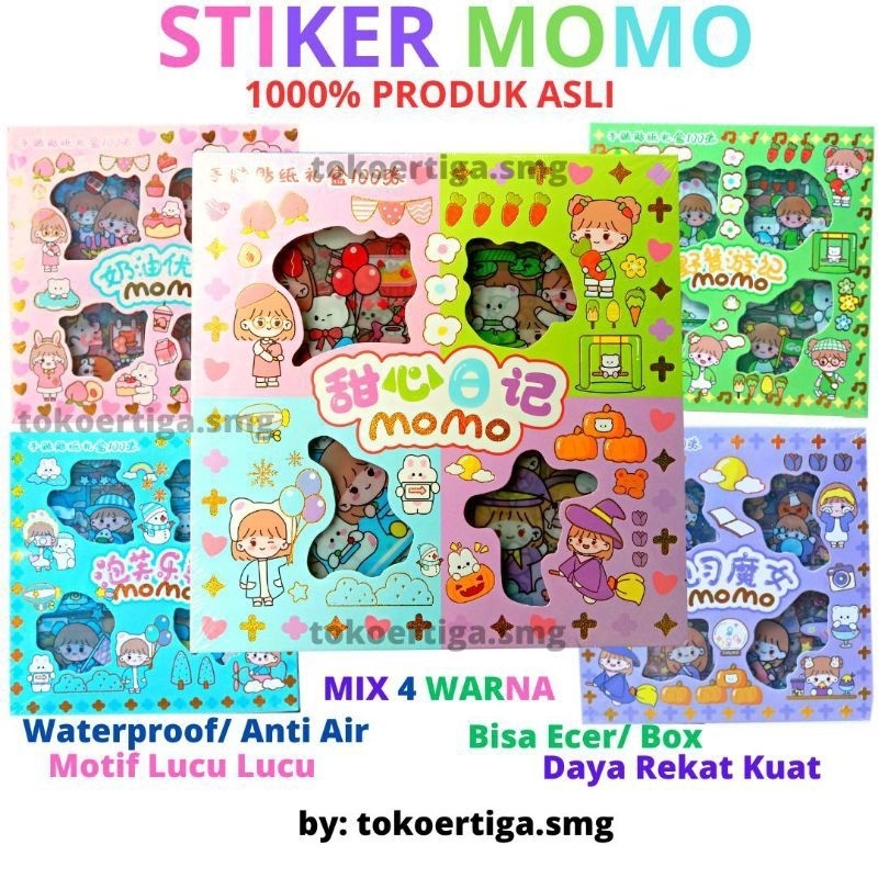Jual STIKER MOMO ISI 100 STIKER ANAK STIKER KOREA STIKER CANTIK | Shopee Indonesia