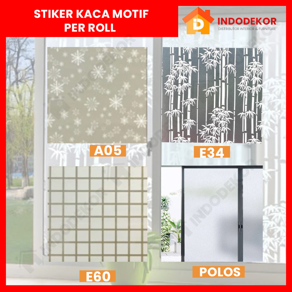 Jual Stiker Kaca Sandblast Sunblast Sanblast - Sticker Kaca Buram Motif ...