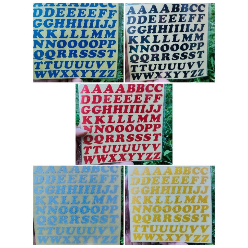 Jual Sticker Cutting Huruf Abjad BALOK | stiker abjad posfor model ...