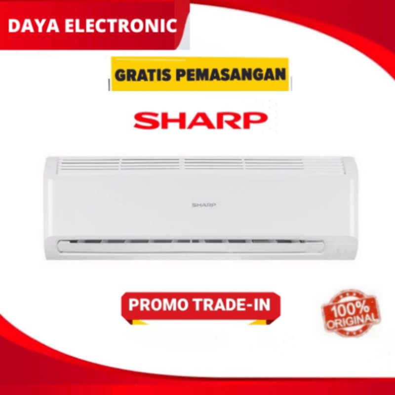 Jual GRATIS PASANG AC 1/2PK SHARP AH A5BEY LOW WATT | Shopee Indonesia