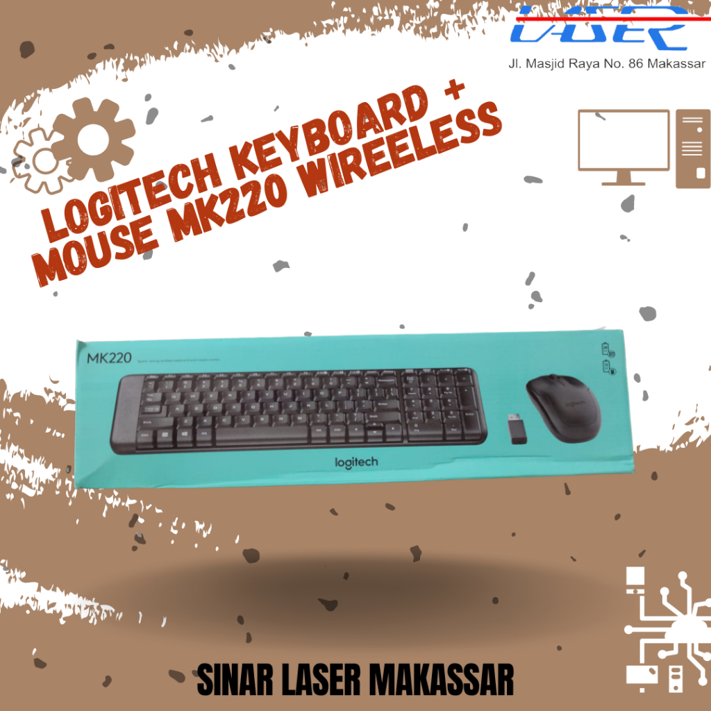 Jual LOGITECH KEYBOARD + MOUSE MK220 WIRELESS KEYBOARD MOUSE MURAH ...