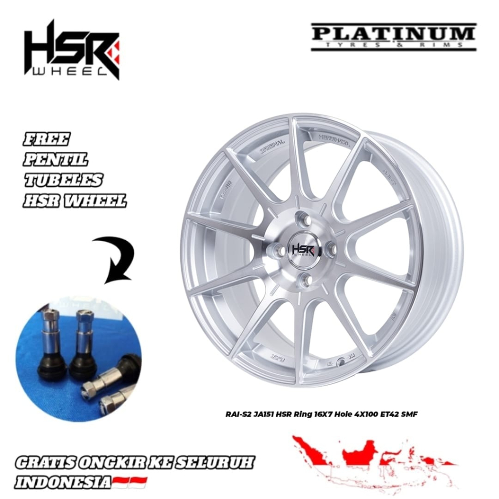 Jual VELG MOBIL RACING R16 RING 16 PELEK VELK BRIO JAZZ YARIS AGYA AYLA ORIGINAL HSR RAI-S2 ...