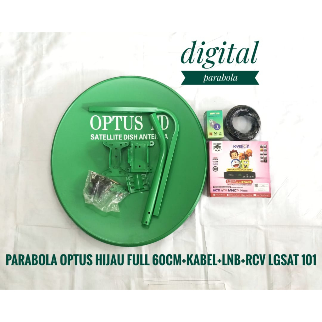 Jual Paket Parabola Mini 60cm Optus Hijau Receiver Lgsat Gol - Parabola ...