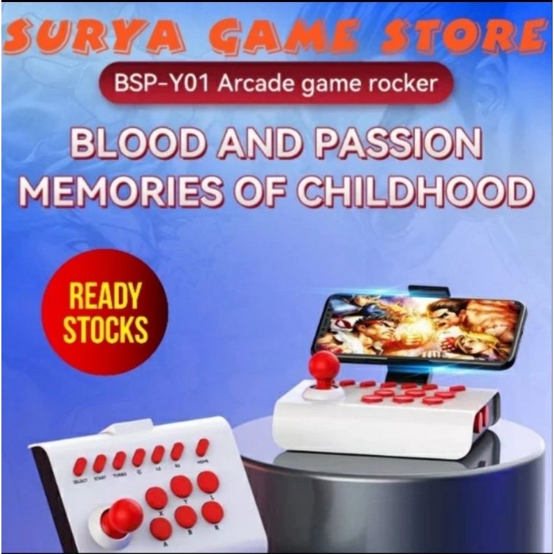 Jual BSP-Y01 ARCADE JOYSTICK / WIRELESS CONTROLLER FOR SWITCH, PS3, PS4, PC WINDOWS, ANDROID ...