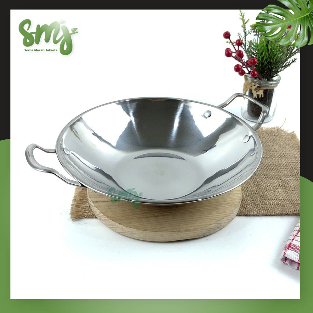 Jual SMJ - Wajan Mini Stainless Steel Katel Bar Kuali Piring Saji ...