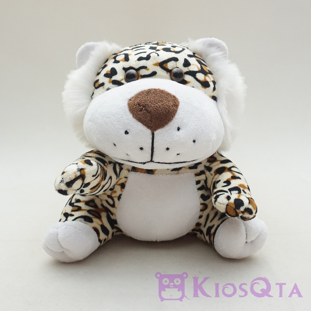 Jual boneka macan tutul leopard gendut duduk putih coklat medium ...